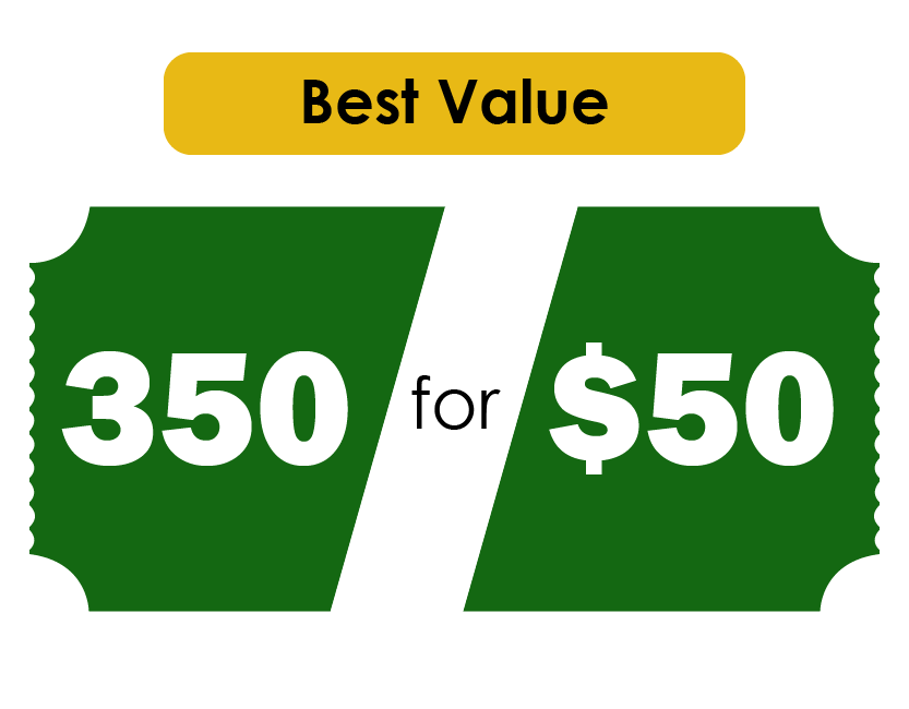 350 for $50 – MICs Foundation Monthly 50/50 Raffle